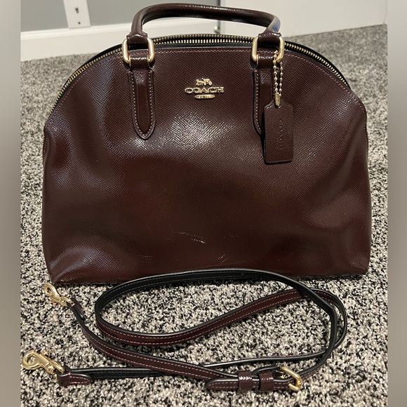 Coach | Bags | Maroonmerlot Leather Coach Purse | Poshmark